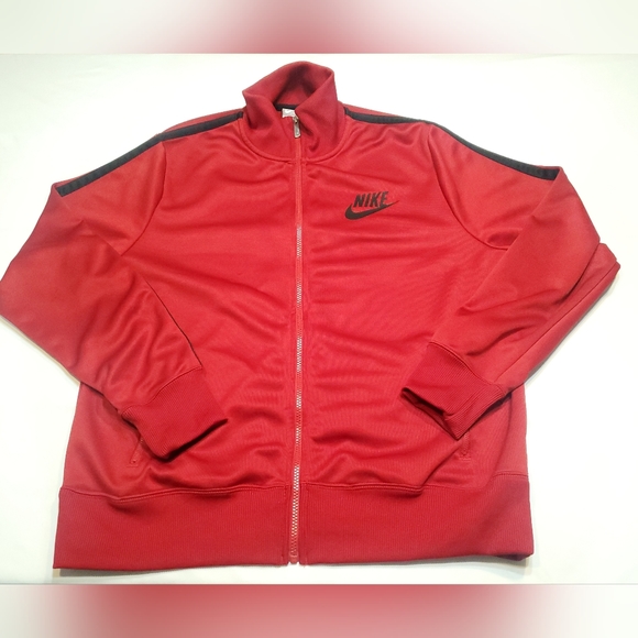 Nike | Jackets & Coats | Nike Red Retro Style Track Jacket Mens Xl ...